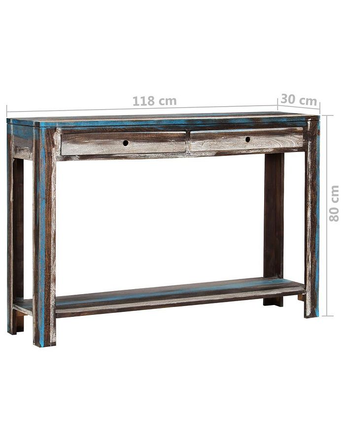 vidaXL Console Table Solid Wood Vintage like 46.5"x11.8"x31.5" - Macy's