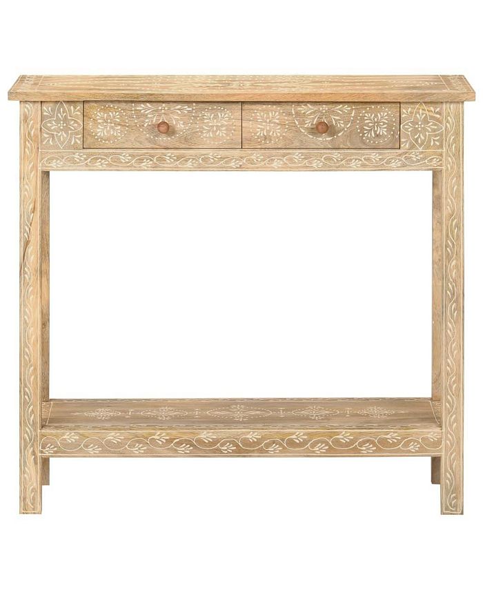 vidaXL Console Table 31.5"x13.8"x29.1" Solid Mango Wood - Macy's