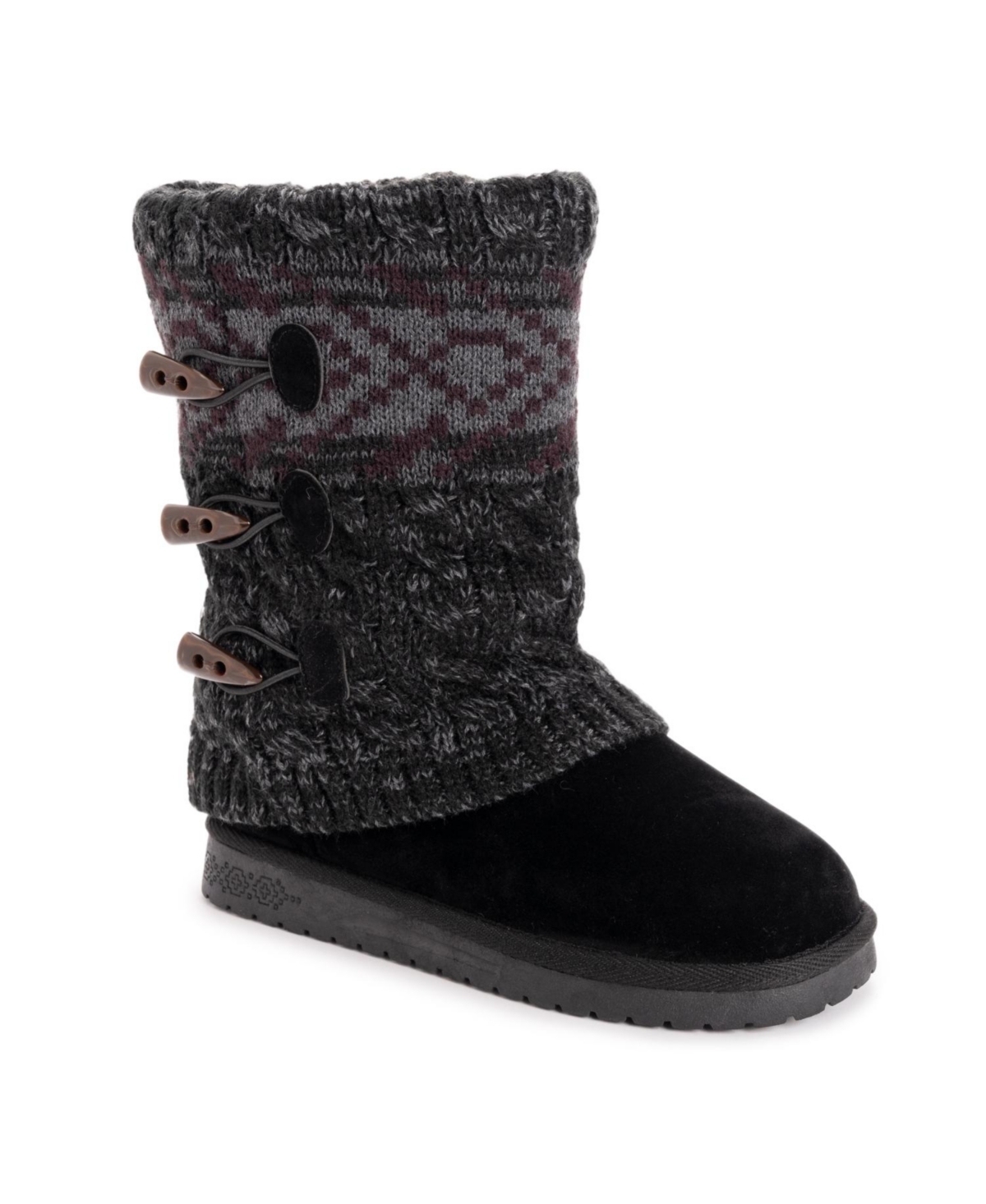 Click here for Muk Luks Womens Cheryl Boots - Ebony marl prices