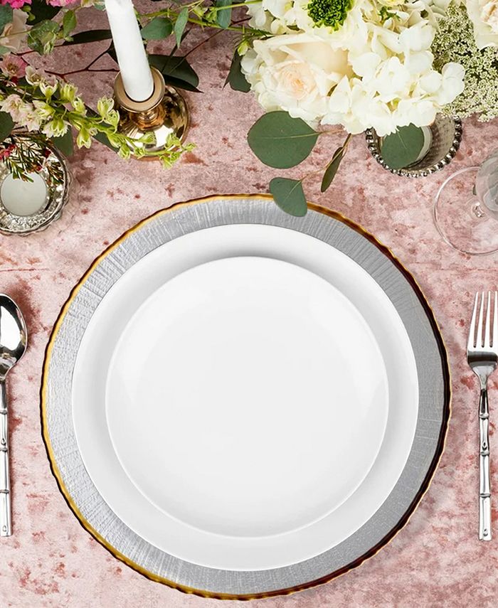 American Atelier Serveware Centro Glass Charger Plate - Macy's
