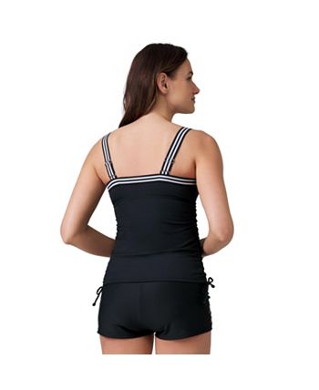 Free Country Women's Track Stripe Tankini Top - Macy's