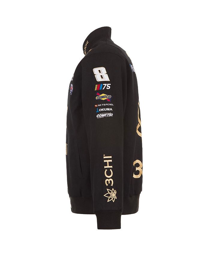JH Design Men's Black Kyle Busch 3Chi Twill Uniform Full-Snap Jacket ...