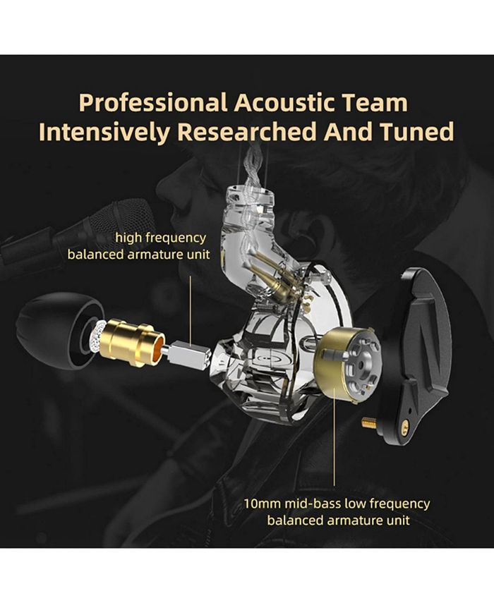 BOLT AXTION HiFi KZ Wired Ear buds Headphones with Hybrid High Fidelity ...