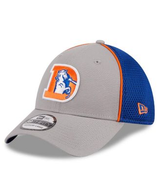 Men's New Era Gray Denver Broncos Throwback Pipe 39THIRTY Flex Hat - Macy's