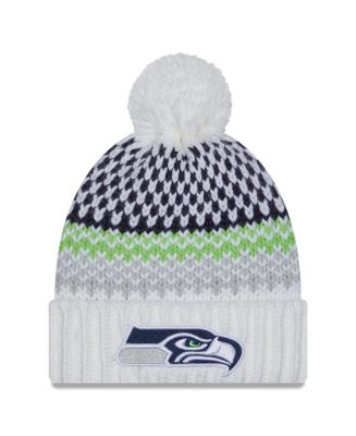 Women's New Era White Seattle Seahawks 2023 Sideline Cuffed Knit Hat ...