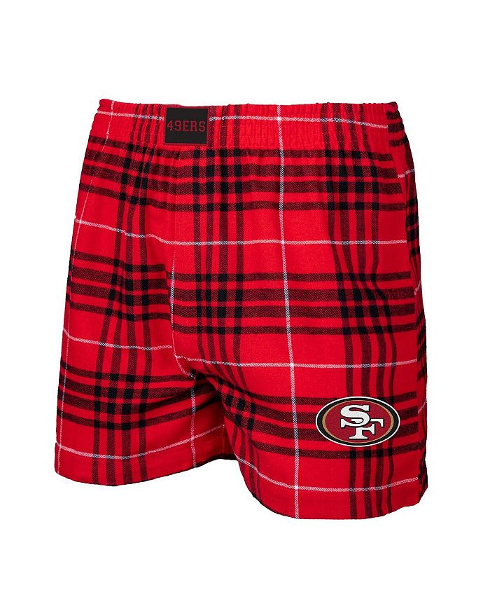 Concepts Sport Men's Scarlet, Black San Francisco 49ers Concord Flannel ...