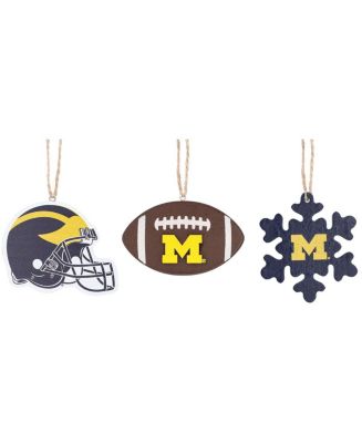 The Memory Company Michigan Wolverines Three-Pack Helmet, Football and ...