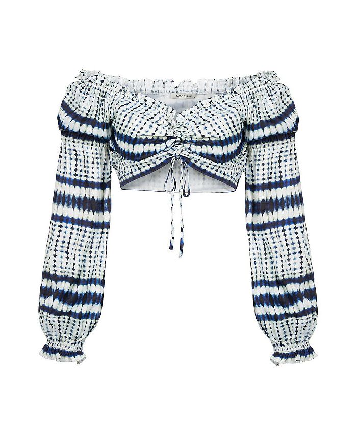 NOCTURNE Women's Dropped Shoulder Crop Top - Macy's