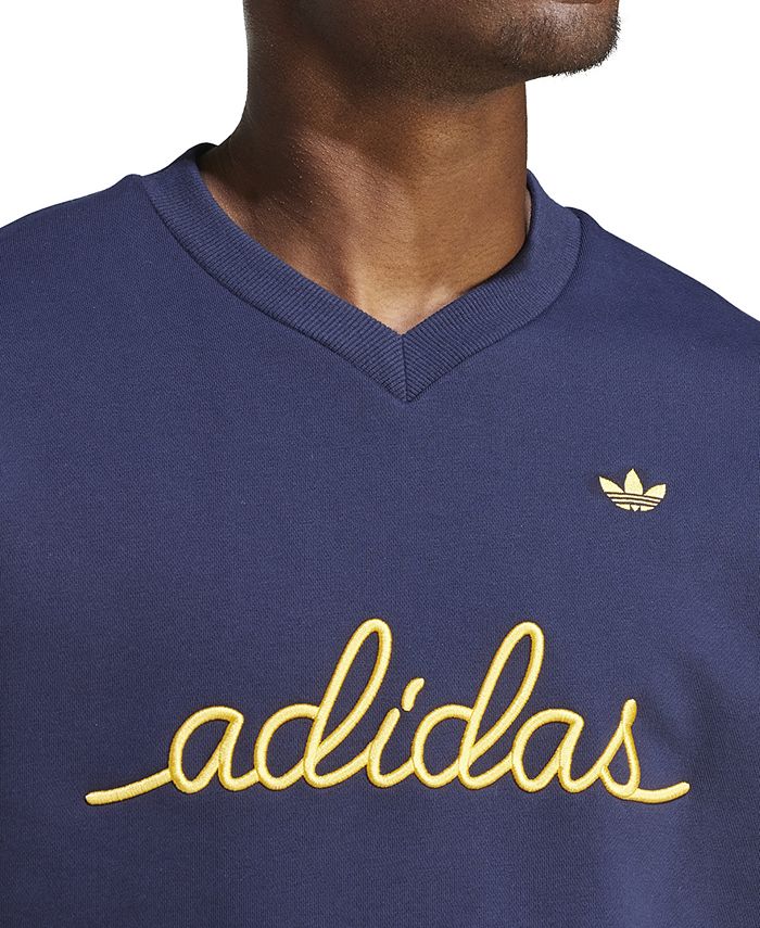 adidas Men's Cursive Logo Sweatshirt - Macy's