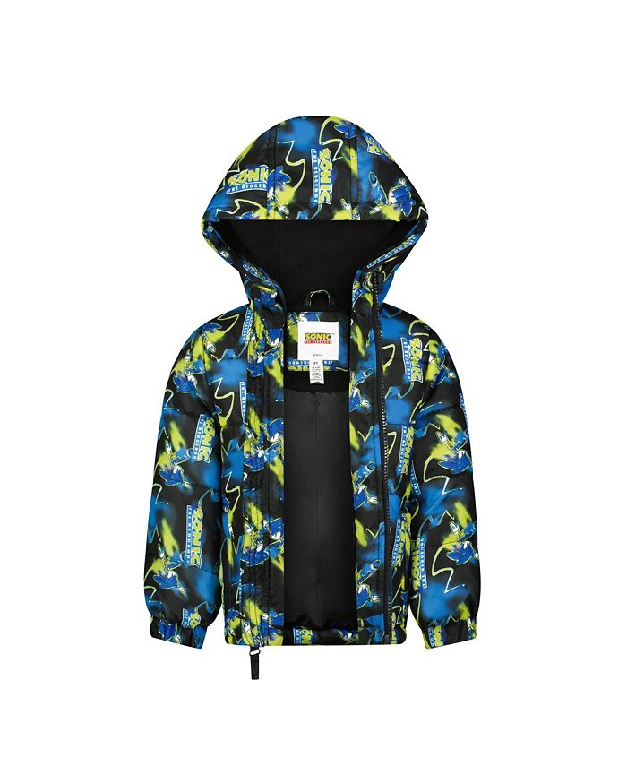 SEGA Sonic the Hedgehog Toddler Boys Printed Puffer Jacket - Macy's