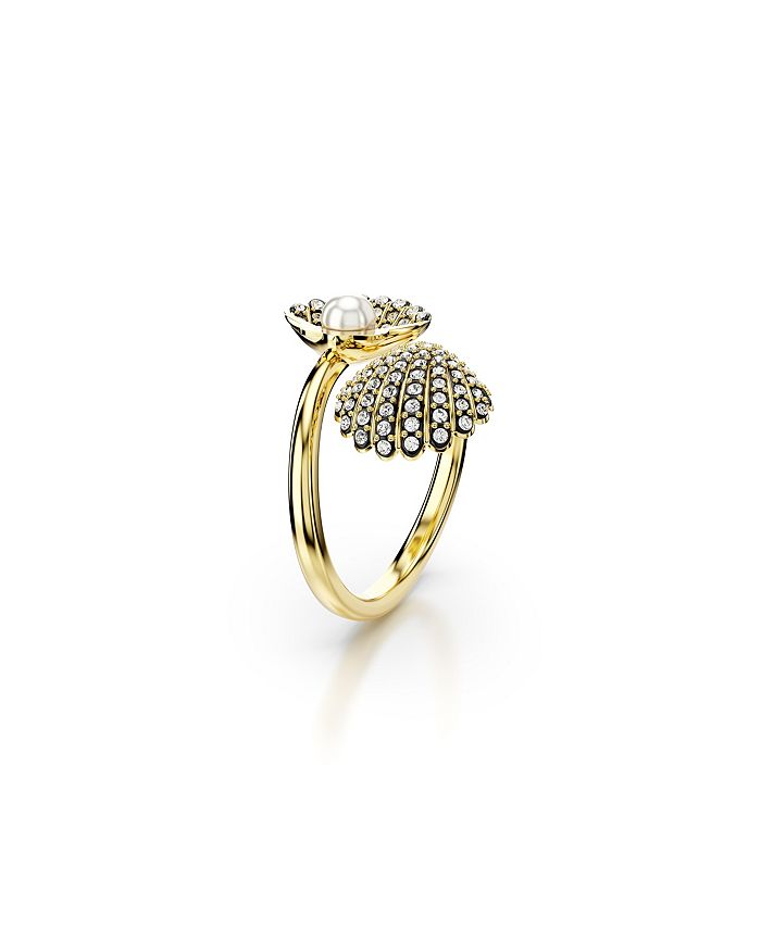 Swarovski Crystal Swarovski Imitation Pearl, Shell, White, Gold-Tone ...