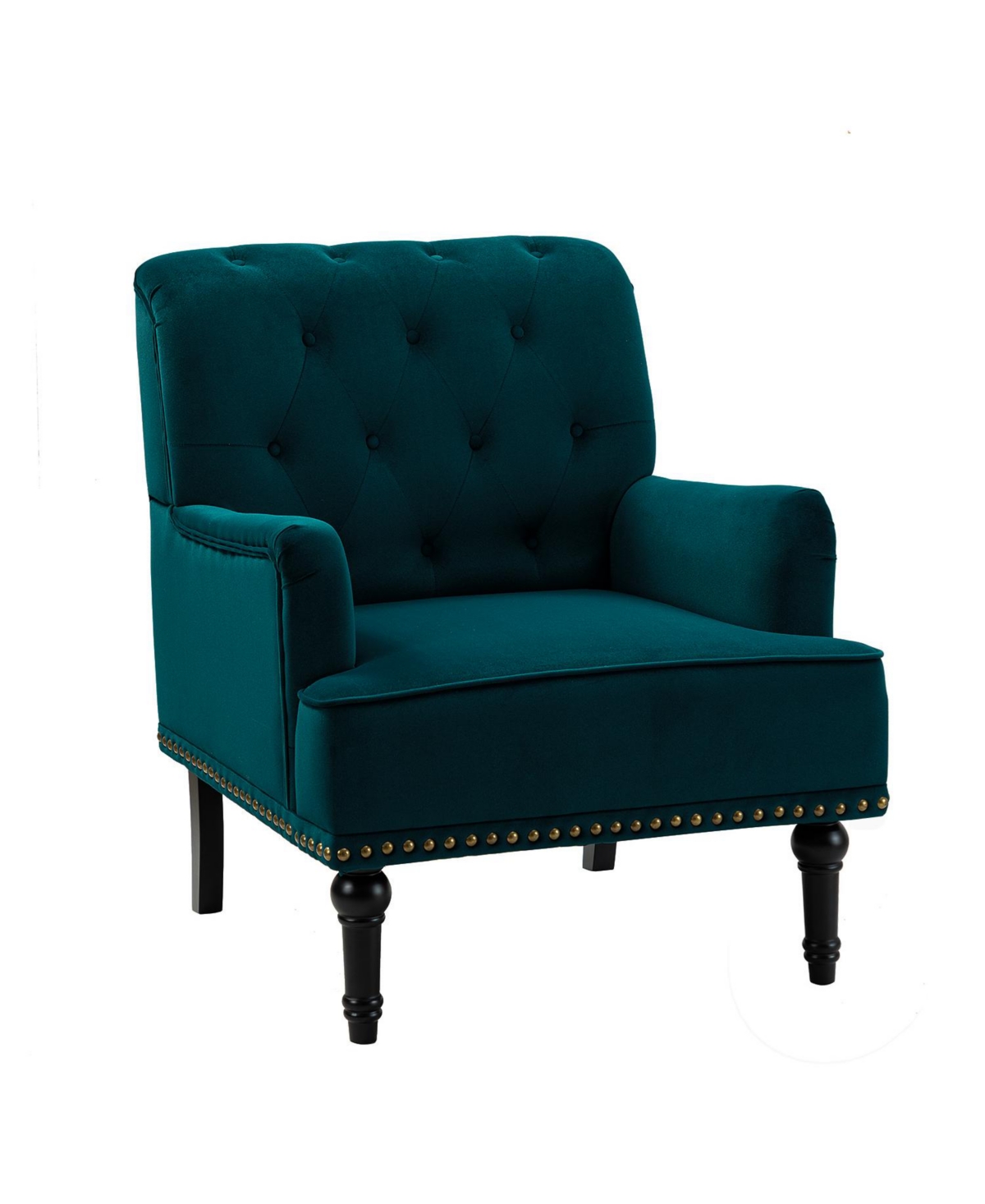 Click here for Velvet Tufted Upholstered Armchair with Nailhead T... prices