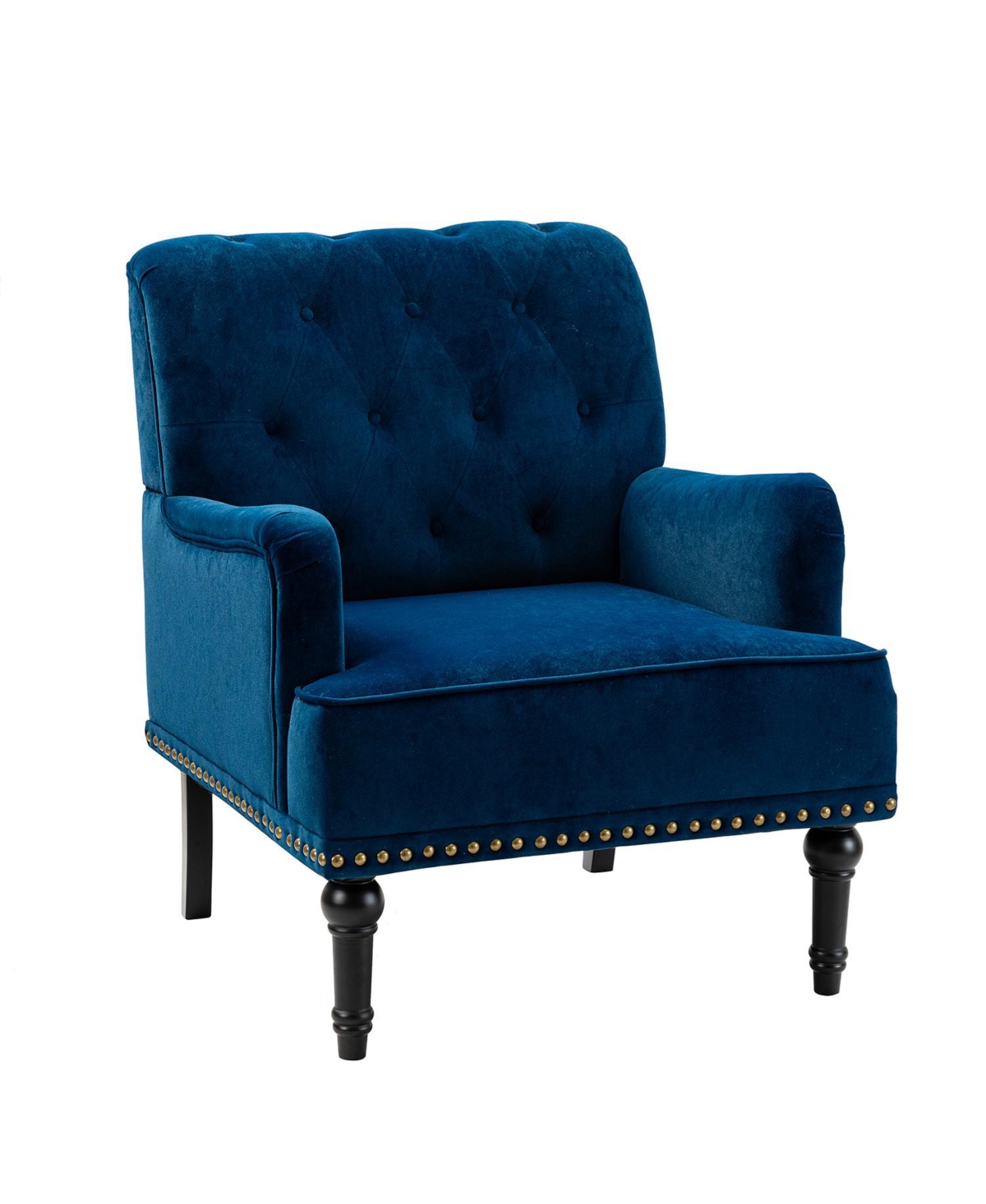 Click here for Velvet Tufted Upholstered Armchair with Nailhead T... prices