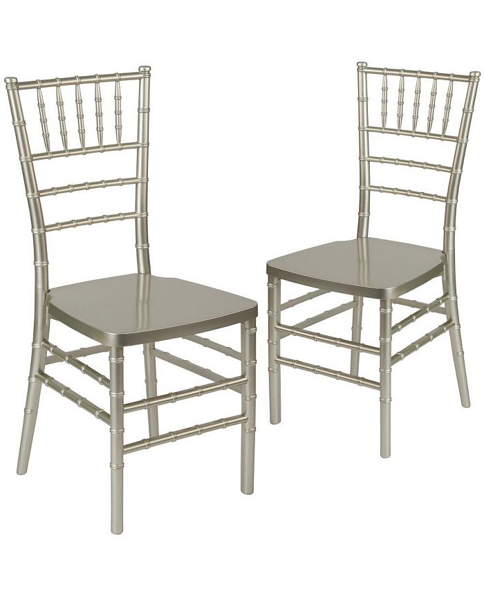 EMMA+OLIVER 2 Pack Premium Resin Stacking Chiavari Chair - Macy's