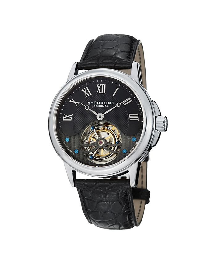 Stuhrling Original Model 541 Stainless Steel Case ,Genuine Alligator ...