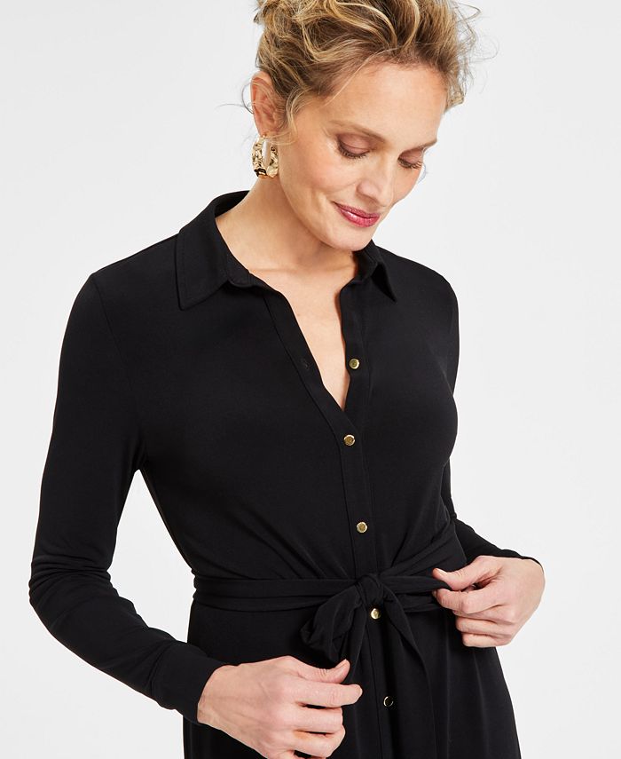I.N.C. International Concepts Collared Shirt Dress, Created for Macy's ...