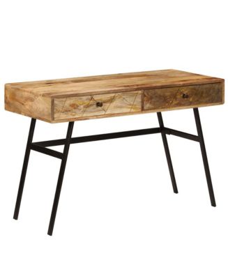 Writing desk with Drawers Solid Mango Wood 43.3"x19.7"x29.9" - Macy's