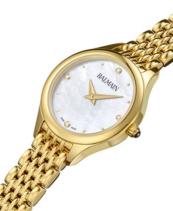Balmain Women's Swiss Balmain de Balmain Diamond Accent Gold PVD ...