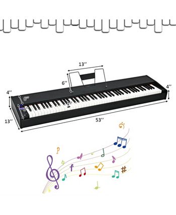 SUGIFT 88-Key Full Size Digital Piano Weighted Keyboard with Sustain ...