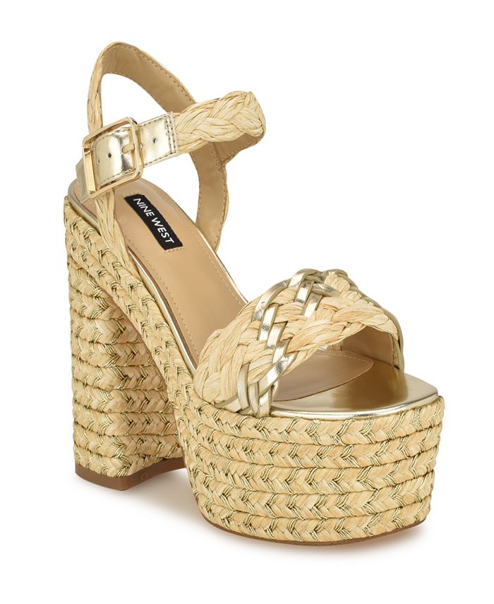 Nine West Women's Jolane Block Heel Round Toe Dress Sandals - Macy's