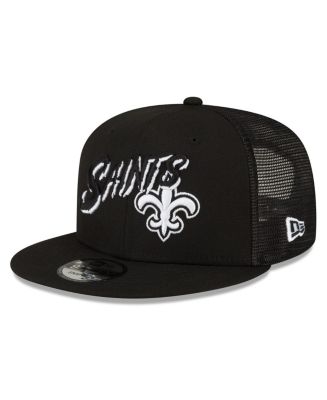Men's New Era Black New Orleans Saints Graffiti Script 9FIFTY Snapback ...
