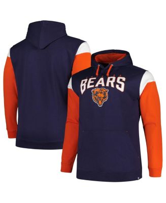 Men's Profile Navy Chicago Bears Big and Tall Trench Battle Pullover ...