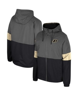 Colosseum Men's Charcoal Purdue Boilermakers Miles Full-Zip Jacket - Macy's