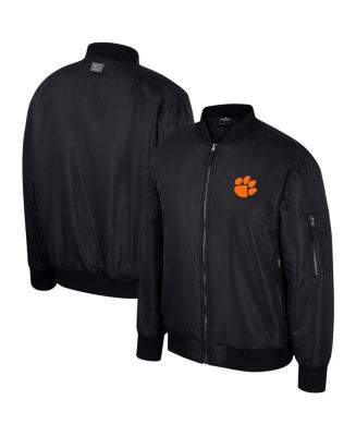 Men's Colosseum Black Clemson Tigers Full-Zip Bomber Jacket - Macy's