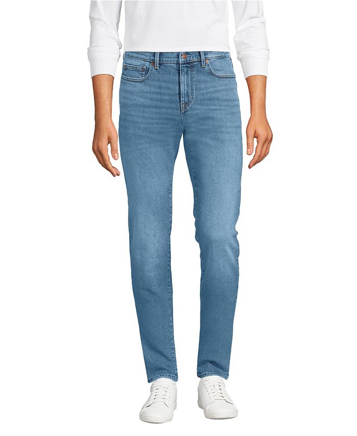 Lands' End Men's Recover 5 Pocket Straight Fit Denim Jeans - Macy's