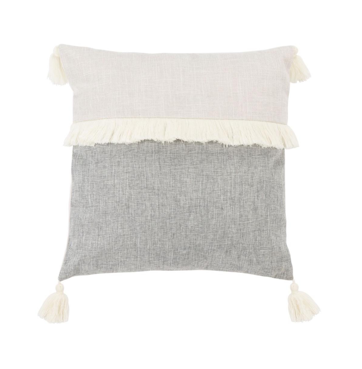 Click here for Safavieh Demli 18 x 18 Pillow - Grey/white prices