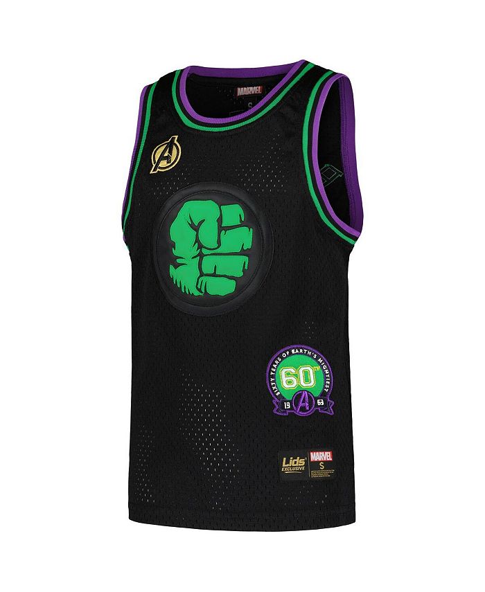 Marvel Big Boys Black The Hulk 60th Anniversary Basketball Jersey - Macy's