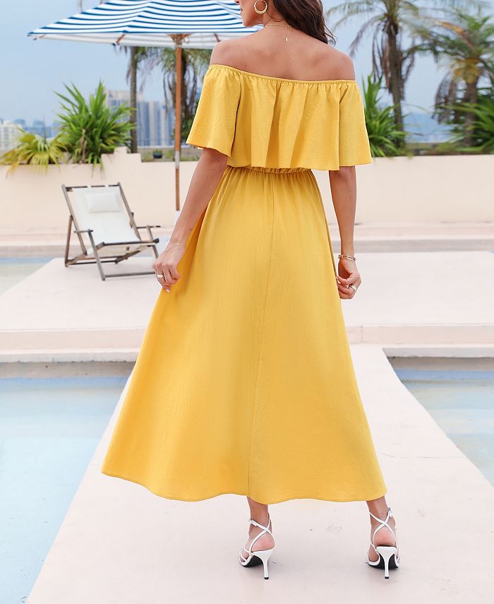 CUPSHE Women's Summer Off-the-Shoulder Cover Up Dress - Macy's