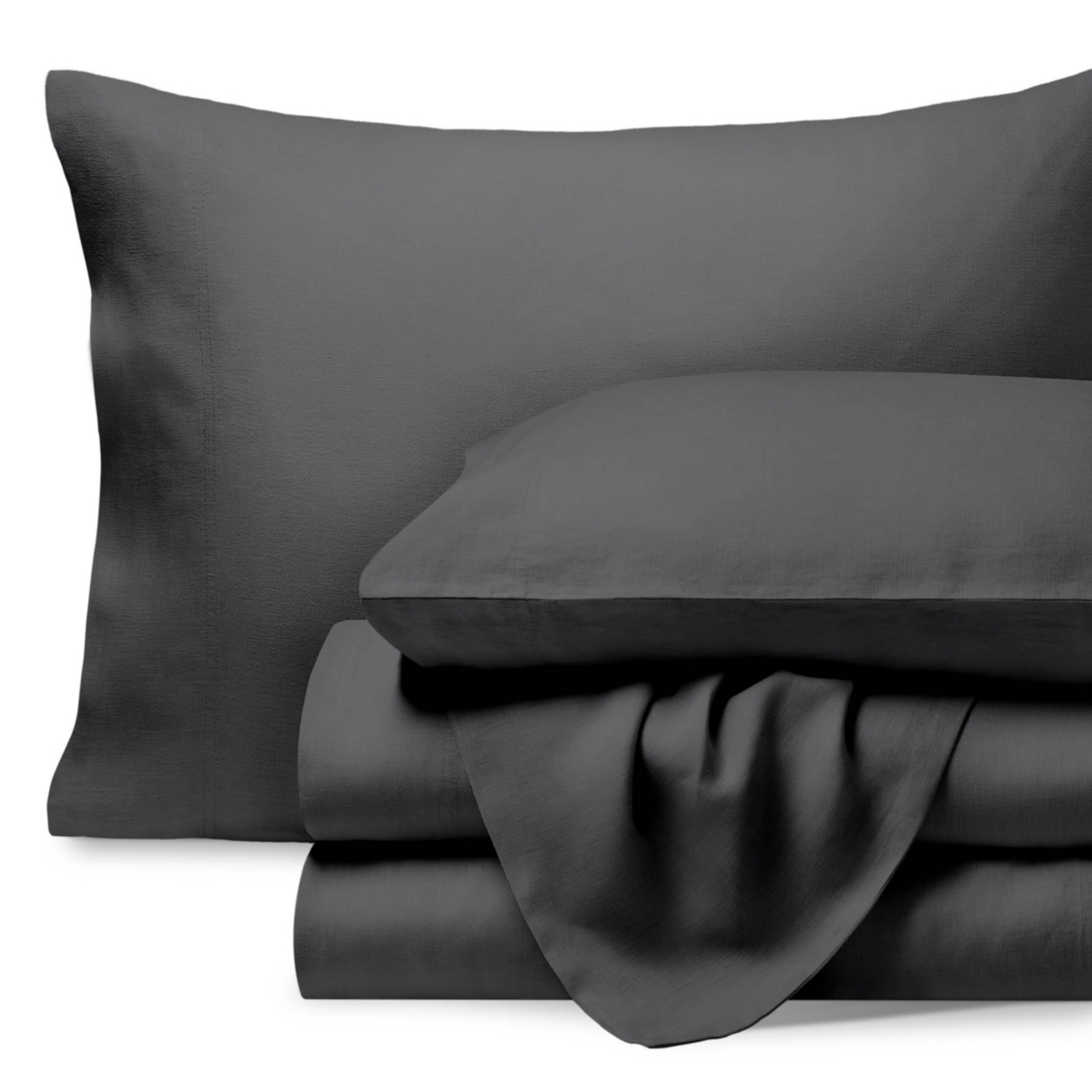 Click here for Bare Home Linen Full Sheet Set - Grey prices
