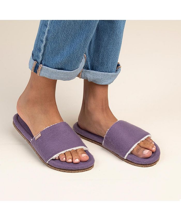 Feelgoodz Women's Soft Slide Indoor / Outdoor Natural Rubber Sole House ...