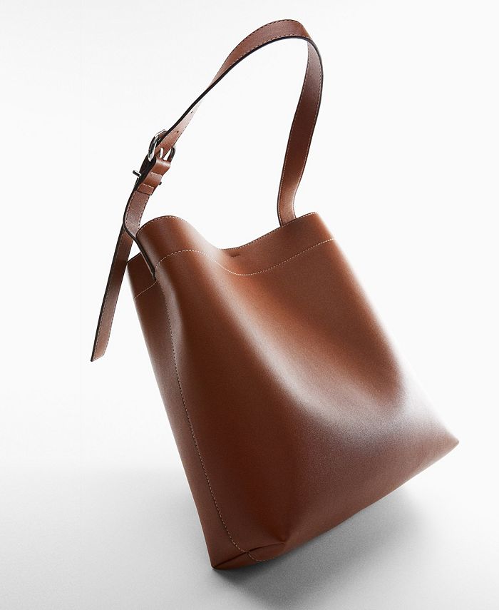 MANGO Women's Short Handle Shopper Bag - Macy's