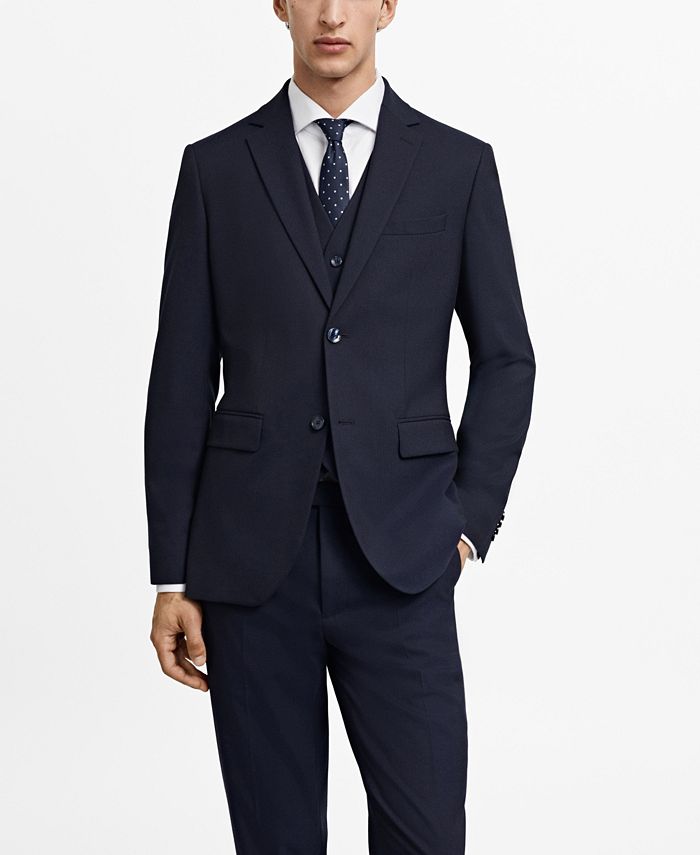 MANGO Men's Stretch Fabric Slim-Fit Suit Jacket - Macy's