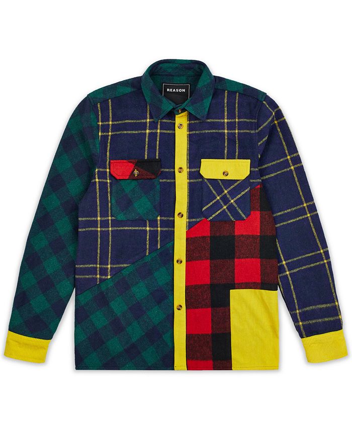 Reason Men's Panel Long Sleeves Overshirt - Macy's