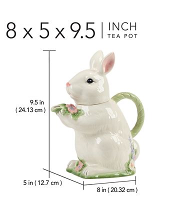 Certified International Easter Morning Figural Bunny Teapot - Macy's