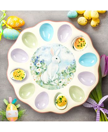 easter egg plate set
