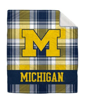 Pegasus Home Fashions Michigan Wolverines 50" x 60" Plaid Flannel ...