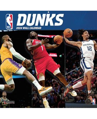 NBA 12" x 12" 2024 Dunks 16-Month Wall Calendar - Macy's
