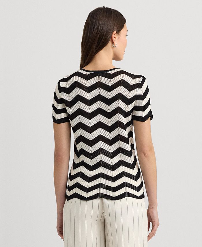 Lauren Ralph Lauren Women's Textured Chevron Sweater - Macy's