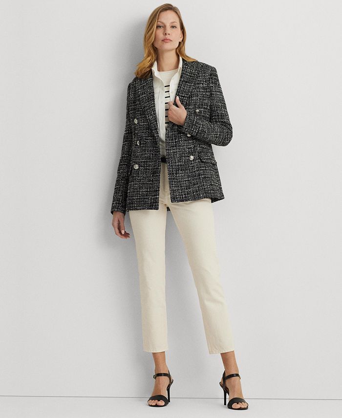 Lauren Ralph Lauren Women's Double-Breasted Bouclé Blazer - Macy's