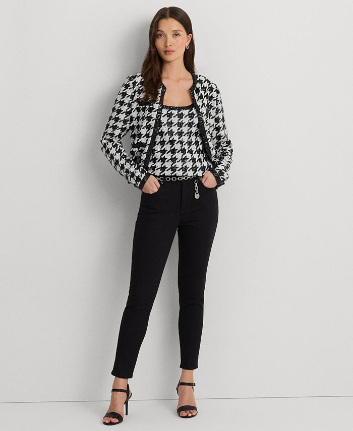 Lauren Ralph Lauren Women's Sequined Houndstooth Tank Top - Macy's