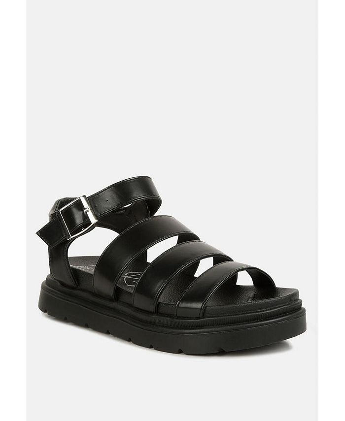 London Rag Women's Belcher Faux Leather Gladiator Sandals - Macy's