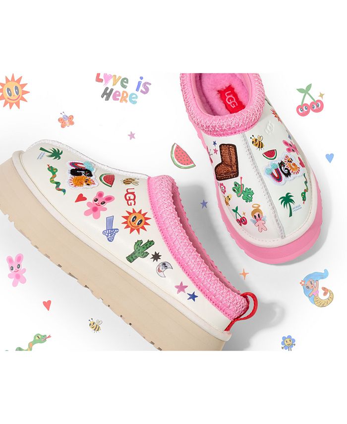 UGG® Kids Tazz Pop Sketch Slip On Clog Flats - Macy's
