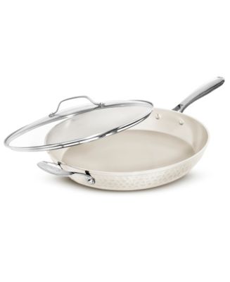 Gotham Steel Hammered Cream 14 in. Ceramic Nonstick Frying Pan - Macy's