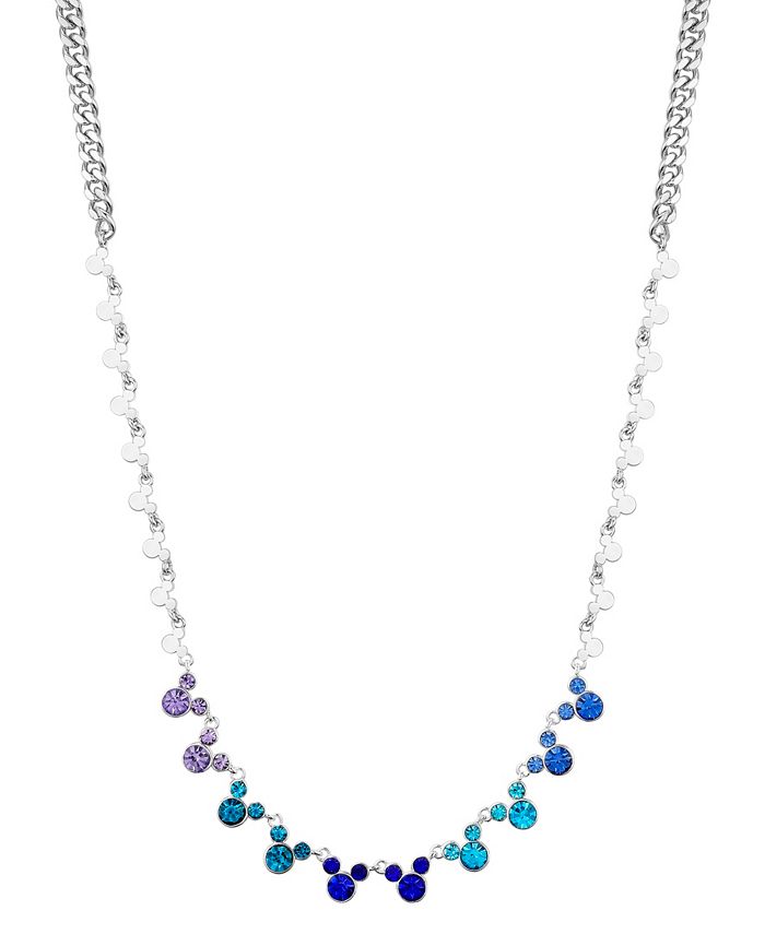 Disney Multi Color Crystal Mickey Mouse Necklace - Macy's