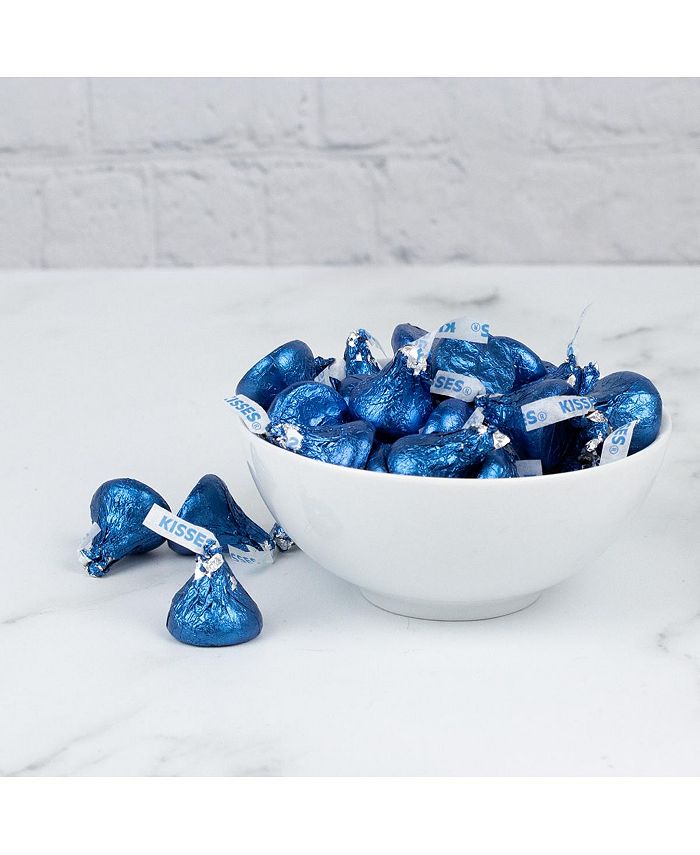 Just Candy Dark Blue Hershey's Kisses Candy Milk Chocolates 90ct Bag ...