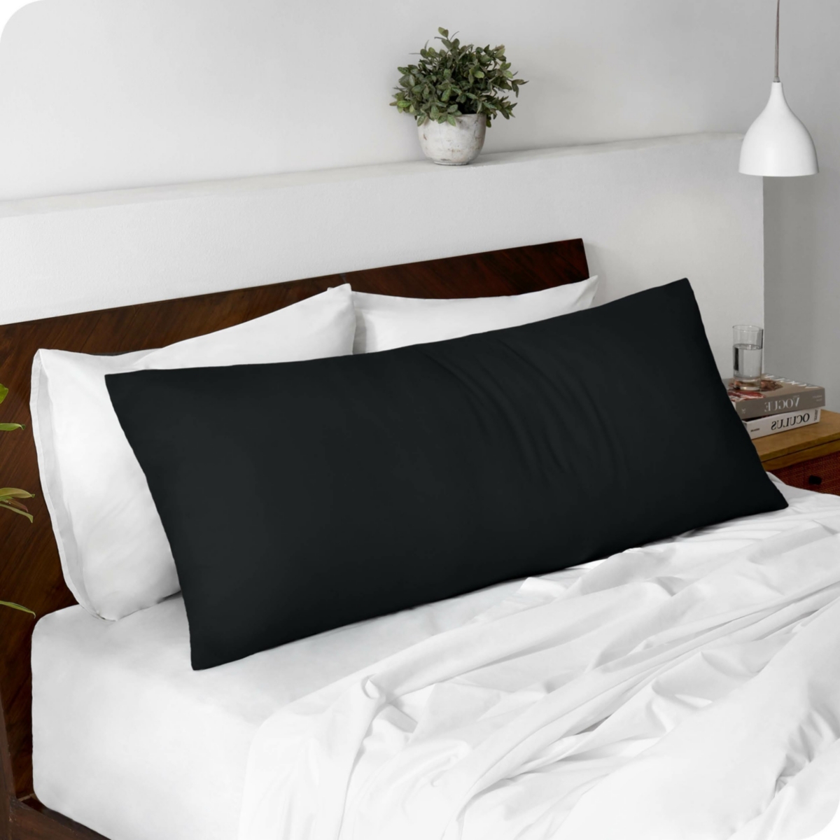 Click here for Bare Home Ultra-soft Body Pillowcase - Black prices